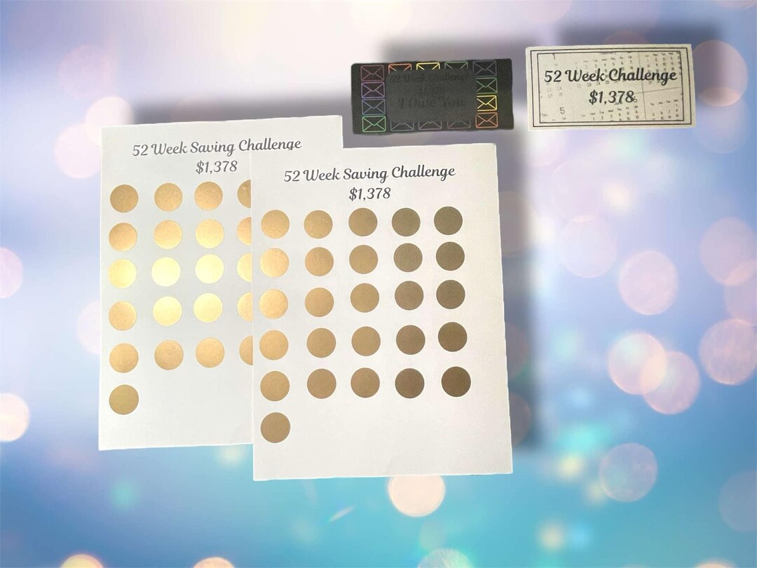 52 Week Savings Challenge Scratch-off Kit: Budgeting Game - Etsy