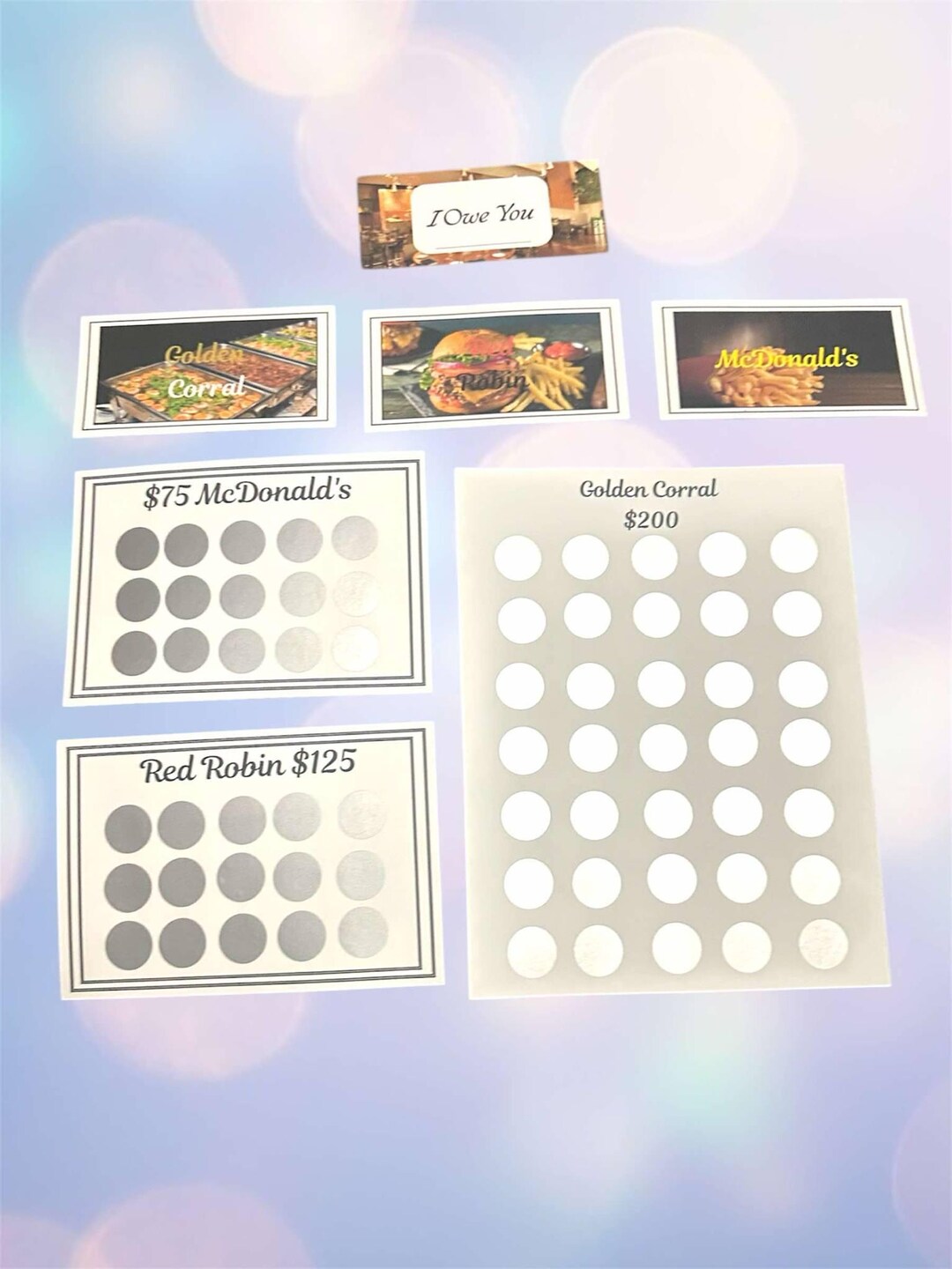 Restaurant Savings Challenge: Custom Scratch Off, Dining Out Fund - Etsy