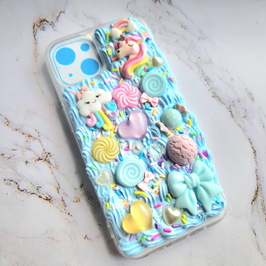 Sugary Cake Inspired Phone Case, Kawaii Decoden Case, Dreamy Phone Case ...