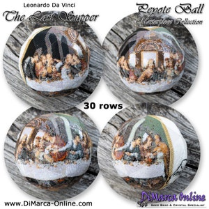3D Peyote Ball Beading Pattern 30 Rows - Leonardo Da Vinci THE LAST ...