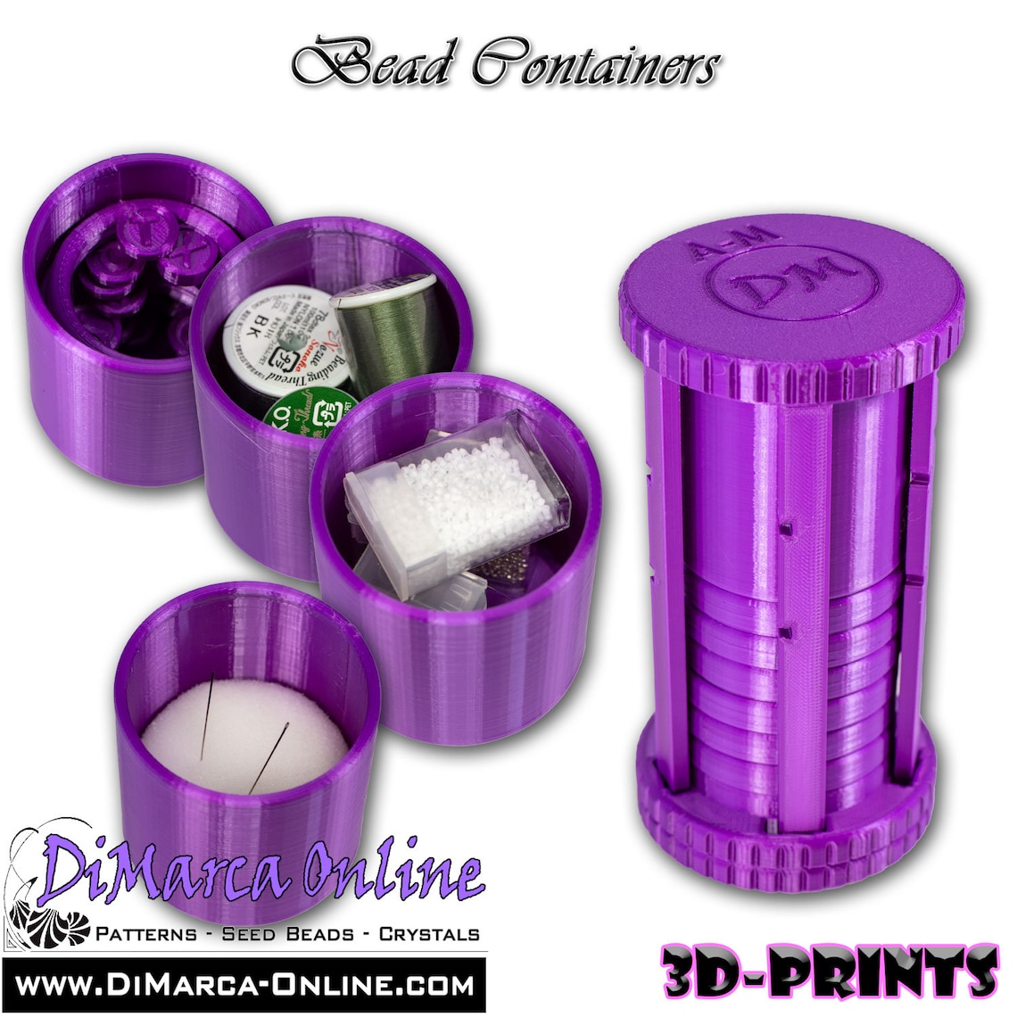 BEAD ORGANIZER CUPS - Alphabet, Numbers or Blanks - 3D Printed - Etsy