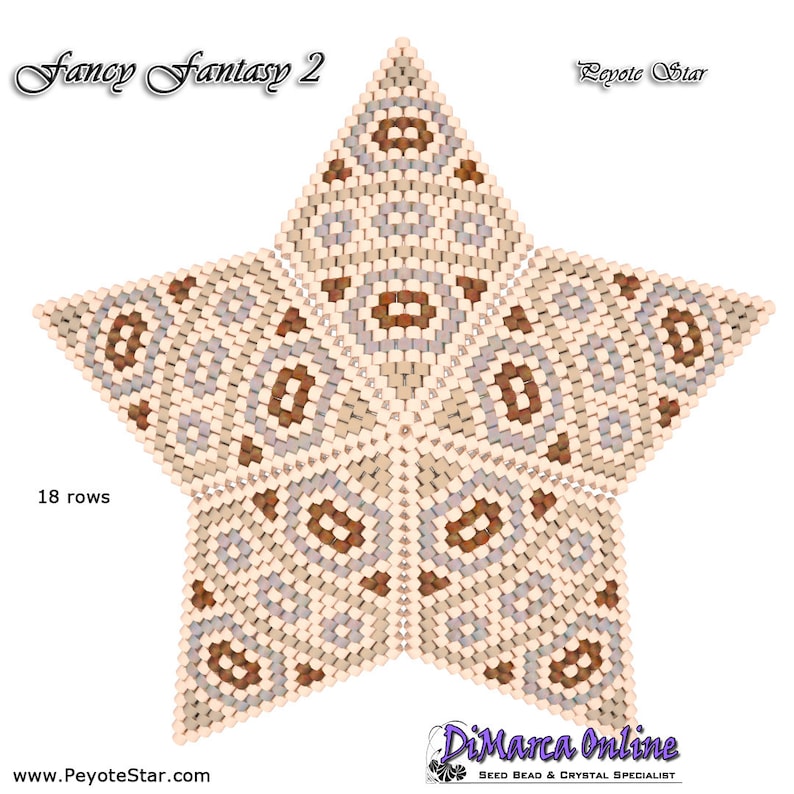 3D Peyote Star Beading Pattern FANCY FANTASY 2 With Basic | Etsy
