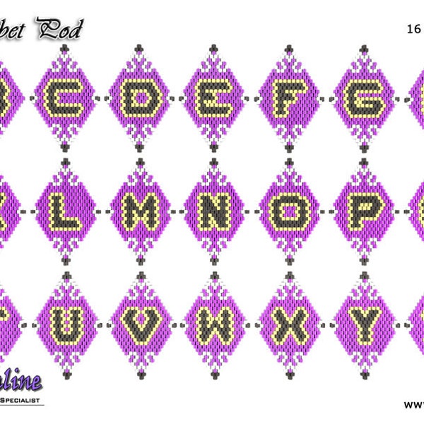 Peyote Pattern Alphabet - Etsy