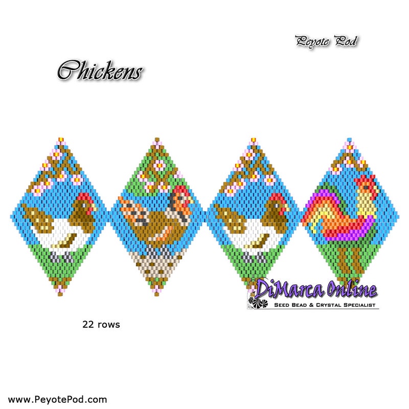 Beaded Rooster Pattern - Etsy