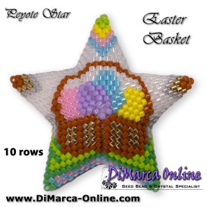 3D Peyote Star Beading Pattern DINOSAURS With Basic Instructions ...