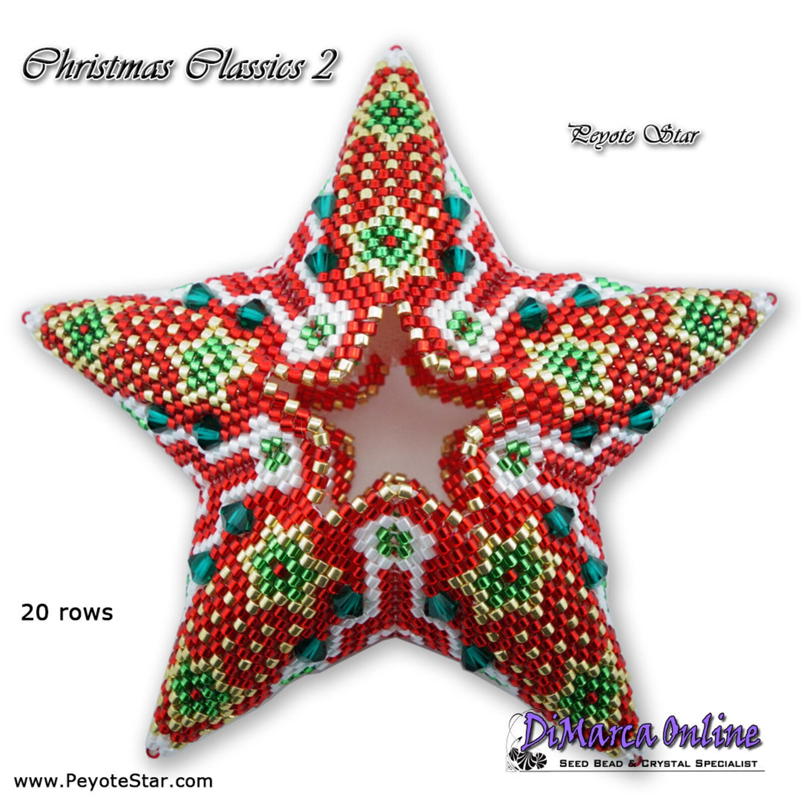 3D Peyote Star Beading Pattern CHRISTMAS CLASSICS ALL Stars 4 | Etsy