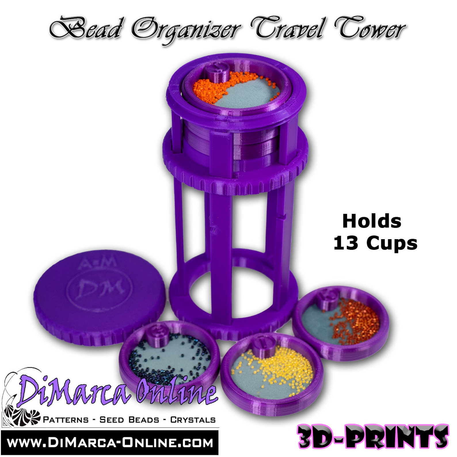 BEAD ORGANIZER CUPS - Alphabet, Numbers or Blanks - 3D Printed - Etsy