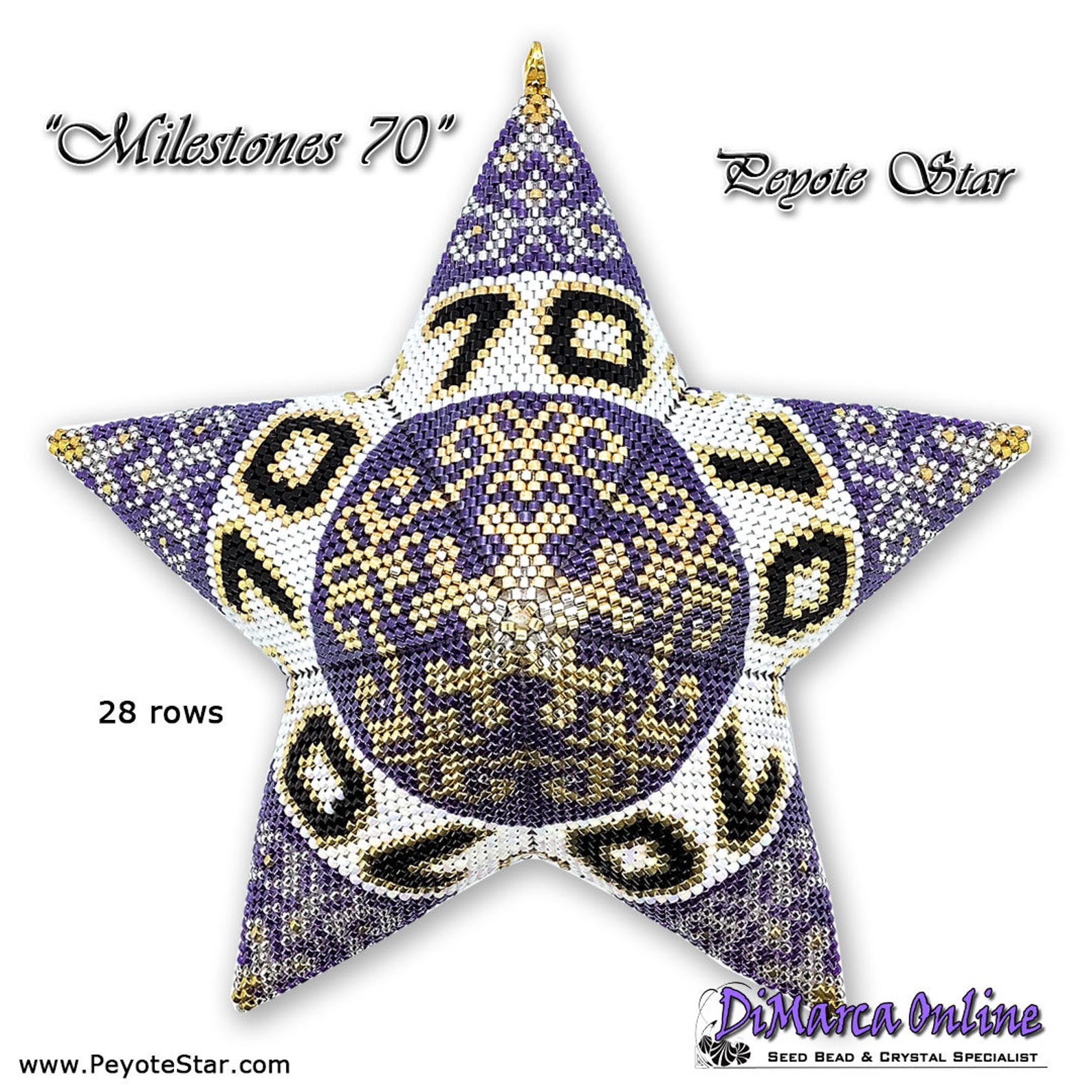 3D Peyote Star Beading Pattern MILESTONES ALL STARS - 12 X - With Basic ...