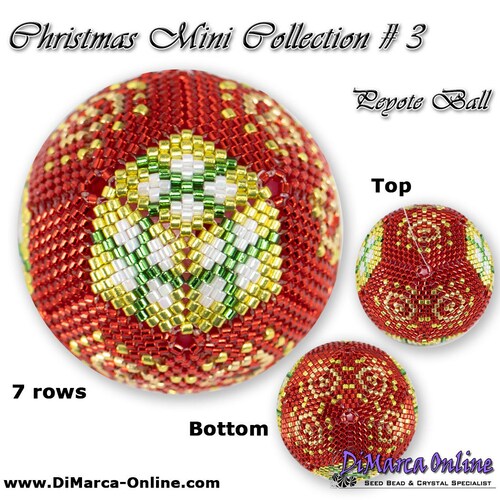 3D Peyote Ball Beading Pattern 11 Rows BICONE WINTER NIGHT | Etsy