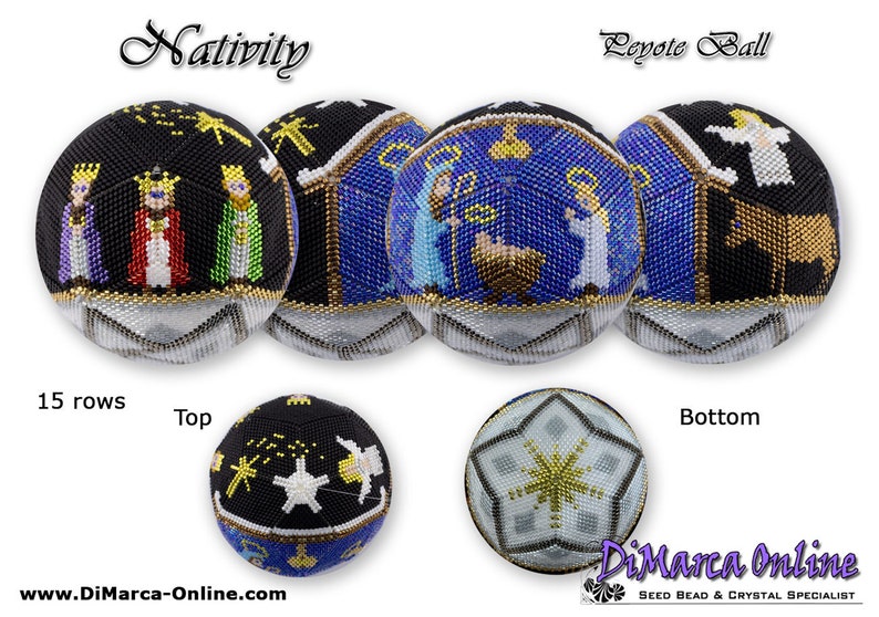 3D Peyote Ball Beading Pattern 15 Rows NATIVITY With Basic - Etsy