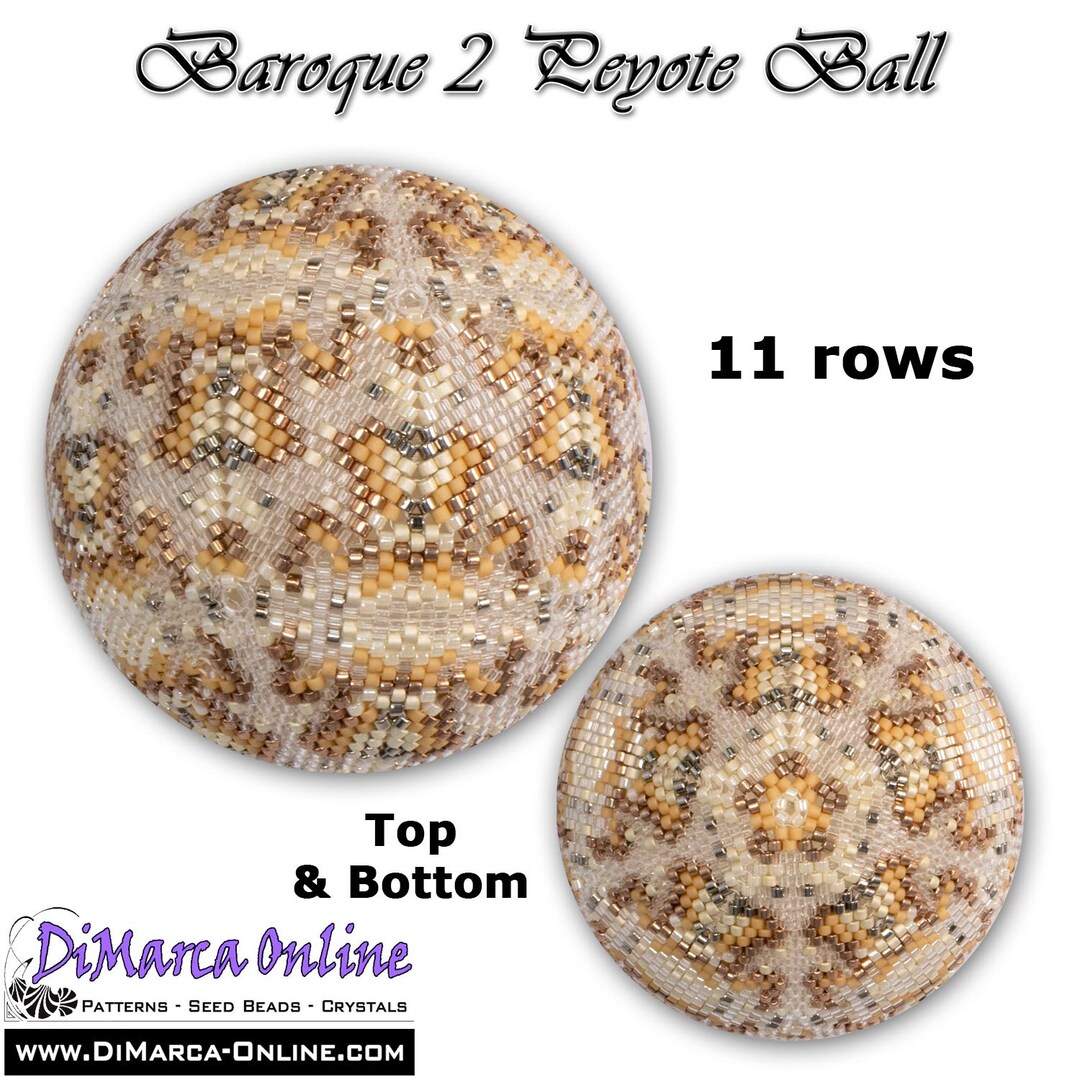 3D Peyote Ball Beading Pattern 11 Rows - BAROQUE 2 With Basic ...