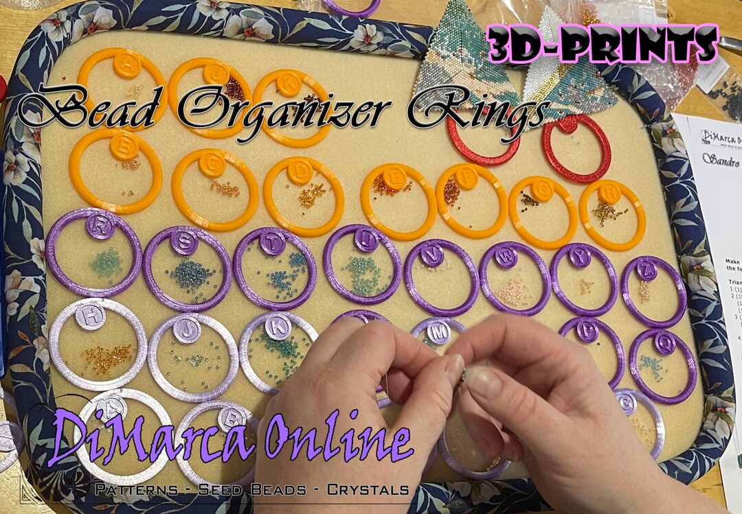 BEAD ORGANIZER RINGS - Alphabet, Numbers or Blanks - 3D Printed - Etsy