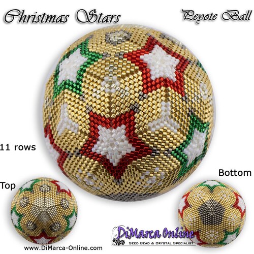 3D Peyote Ball Beading Pattern 7 Rows CHRISTMAS WREATH With - Etsy
