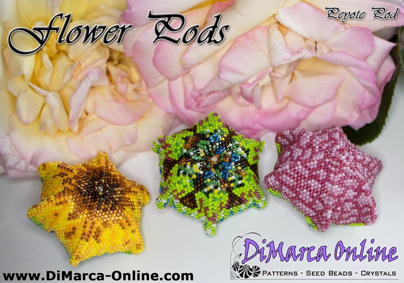 Tutorial 20 Rows 3D Peyote POD Beading Pattern FLOWER 6 - Etsy