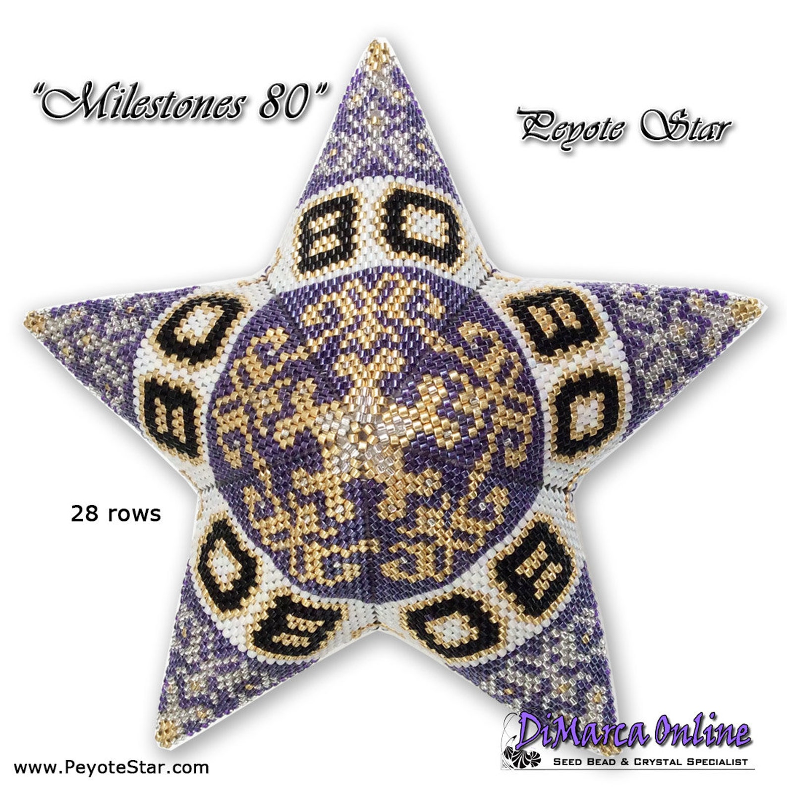 3D Peyote Star Beading Pattern MILESTONES ALL STARS - 12 X - With Basic ...
