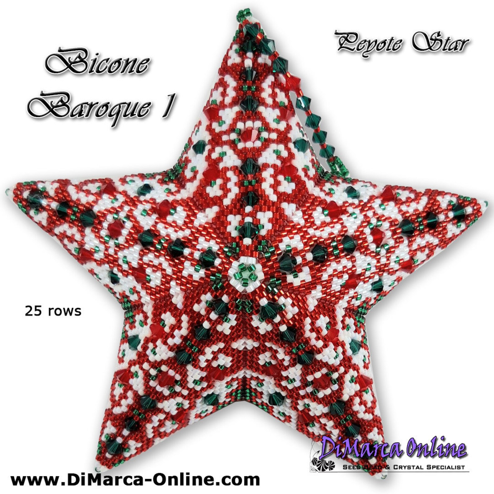 3D Peyote Star Beading Pattern BICONE BAROQUE 1 With Basic - Etsy