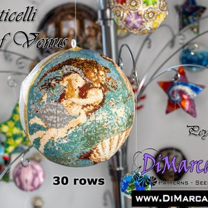 3D Peyote Ball Beading Pattern 30 Rows - Sandro Botticelli the BIRTH OF ...