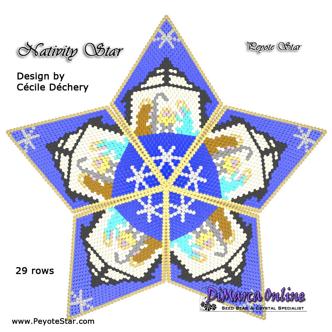 3D PEYOTE STAR Beading Pattern/tutorial NATIVITY Star + Basic ...
