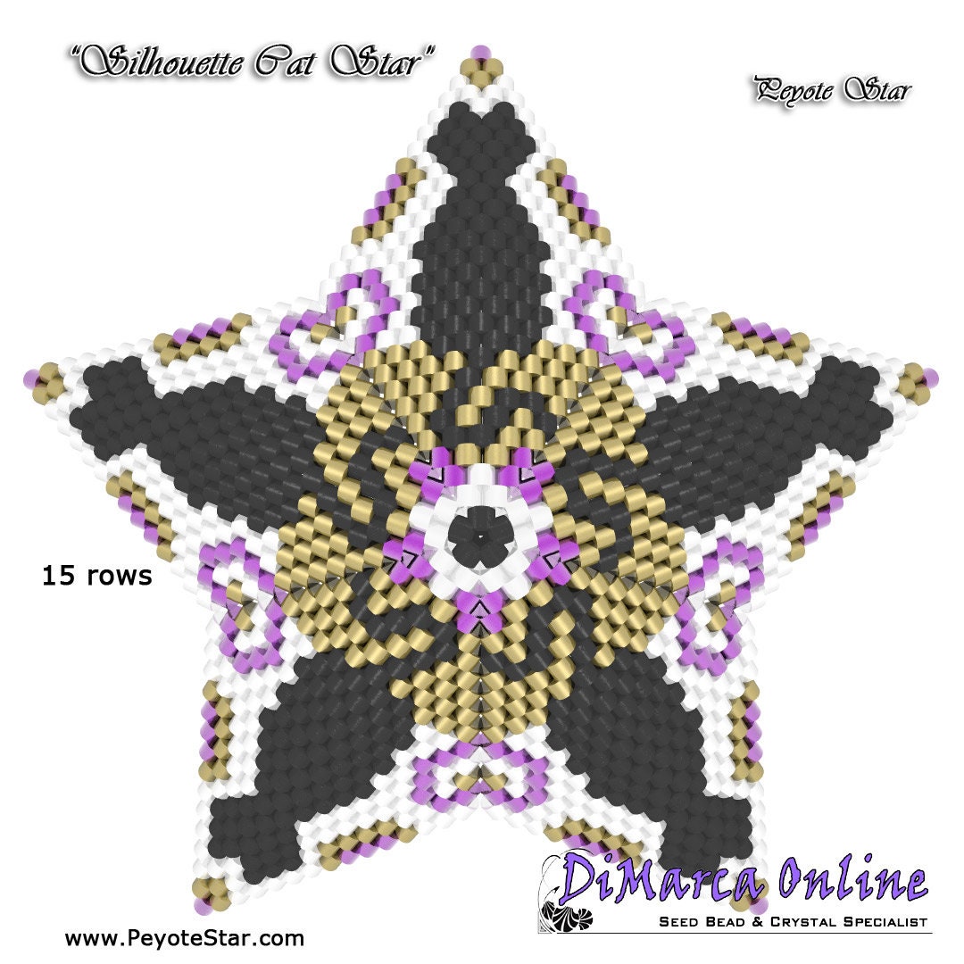3D PEYOTE STAR Beading Pattern/tutorial CATS All Stars Basic - Etsy