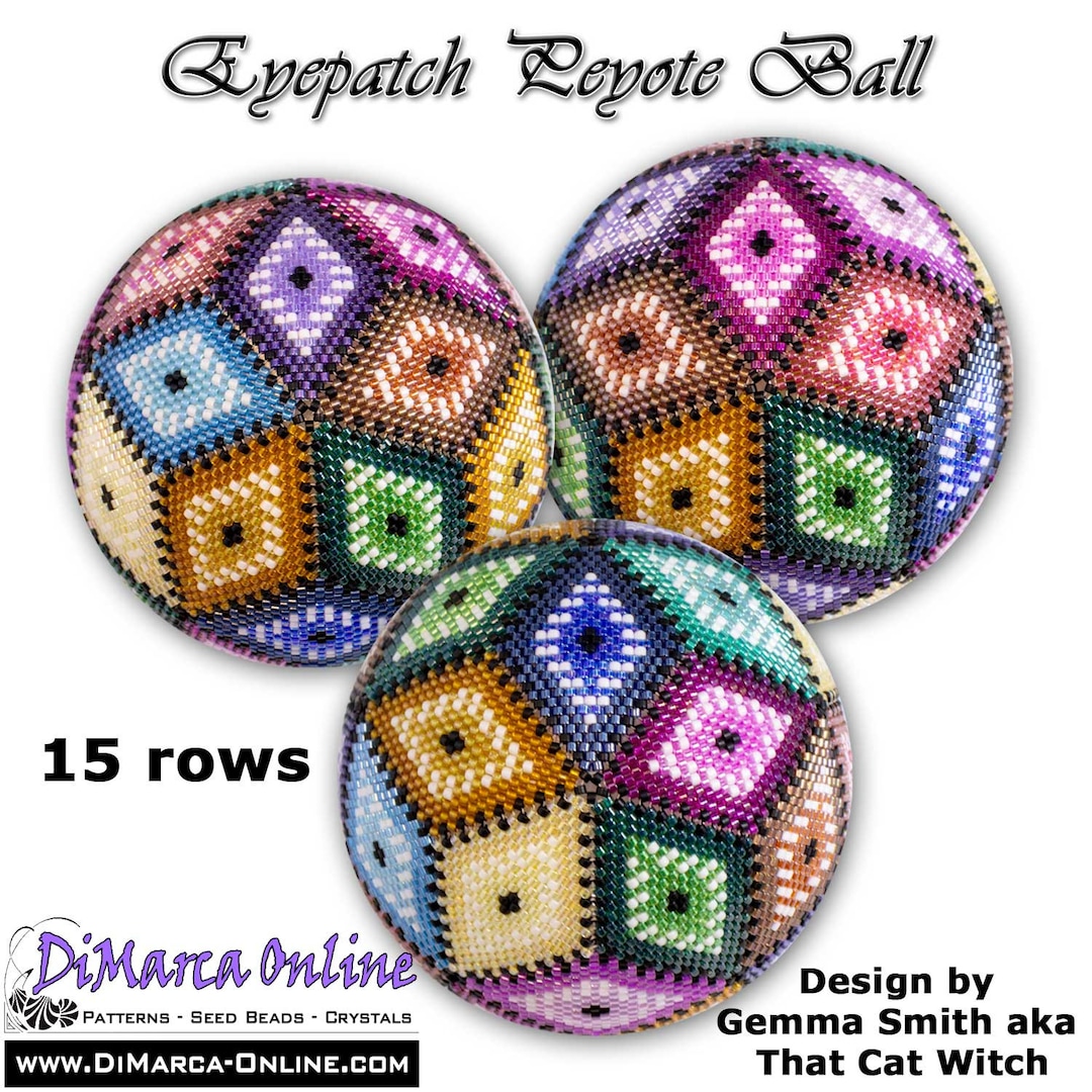 3D Peyote Ball Beading Pattern 15 Rows - EYEPATCH With Basic ...