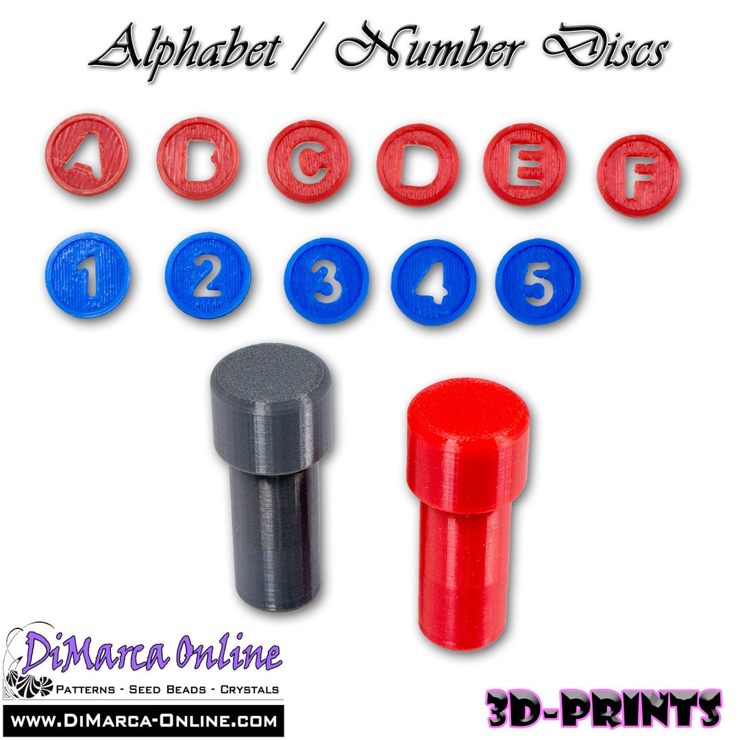 ALPHABET / NUMBER DISCS - 3D Printed - Sold by 2 Sets (of 26 X Each) - Etsy