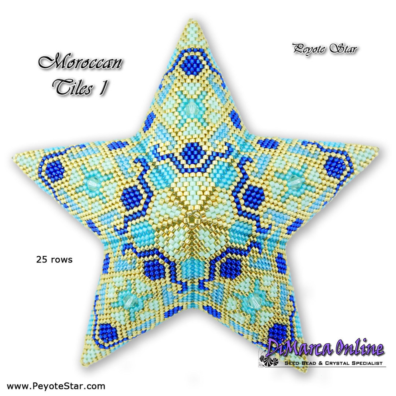 3D Peyote Star Beading Pattern MOROCCAN TILES 1 With Basic - Etsy