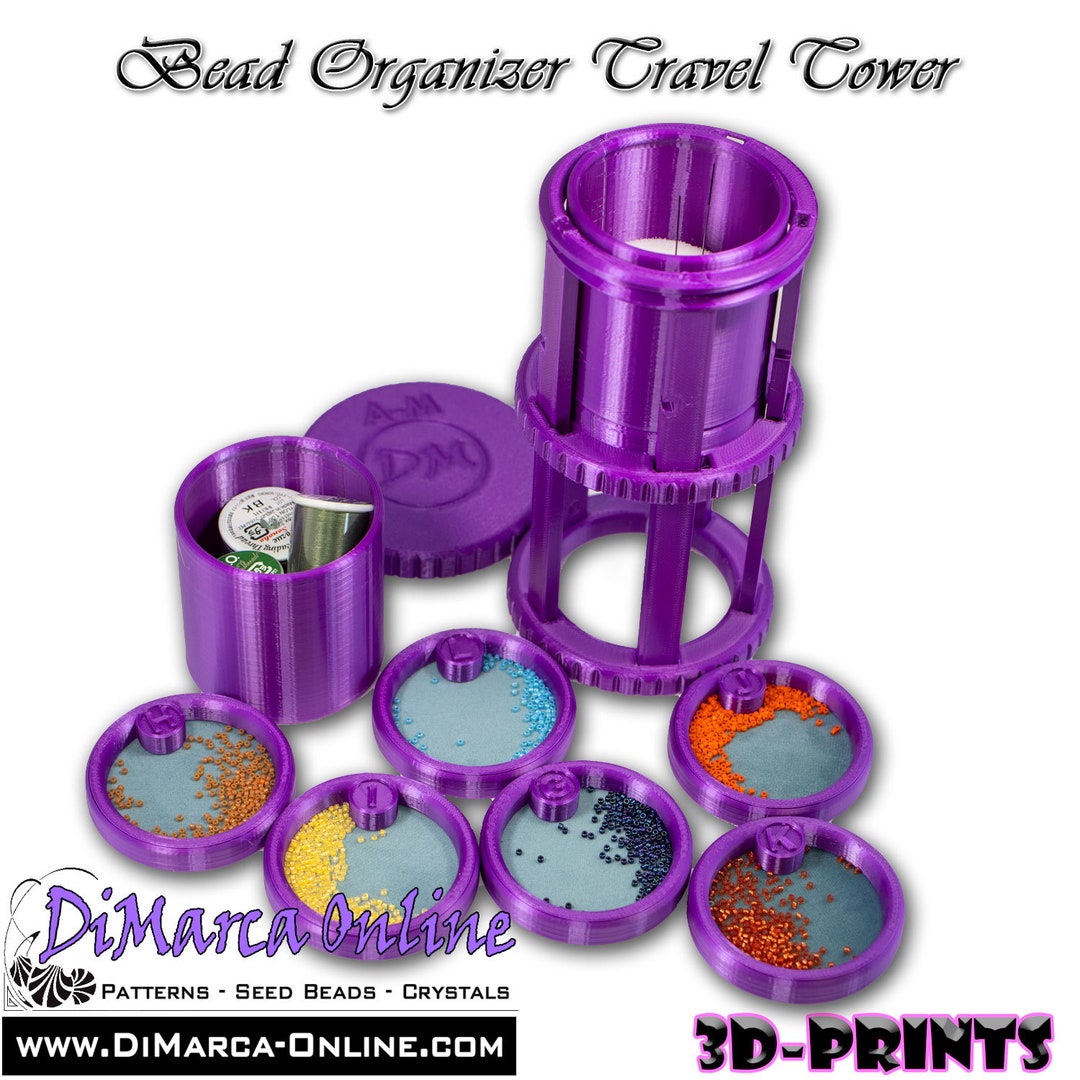 Bead Organizer CUPS With TRAVEL TOWER - 3D Printed - Etsy