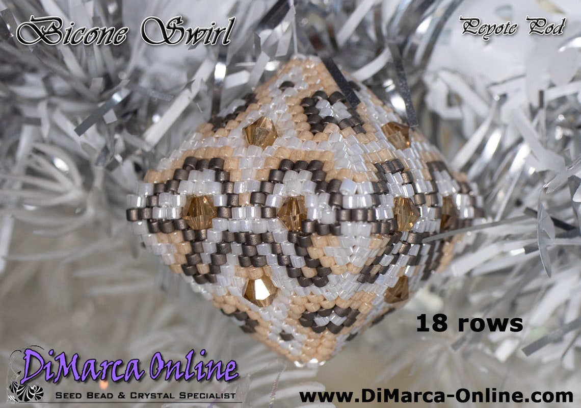 3D Peyote Pod Beading Pattern BICONE SWIRL With Basic - Etsy
