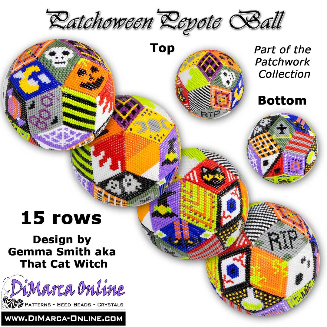 3D Peyote Ball Beading Pattern 15 Rows - PATCHOWEEN With Basic ...