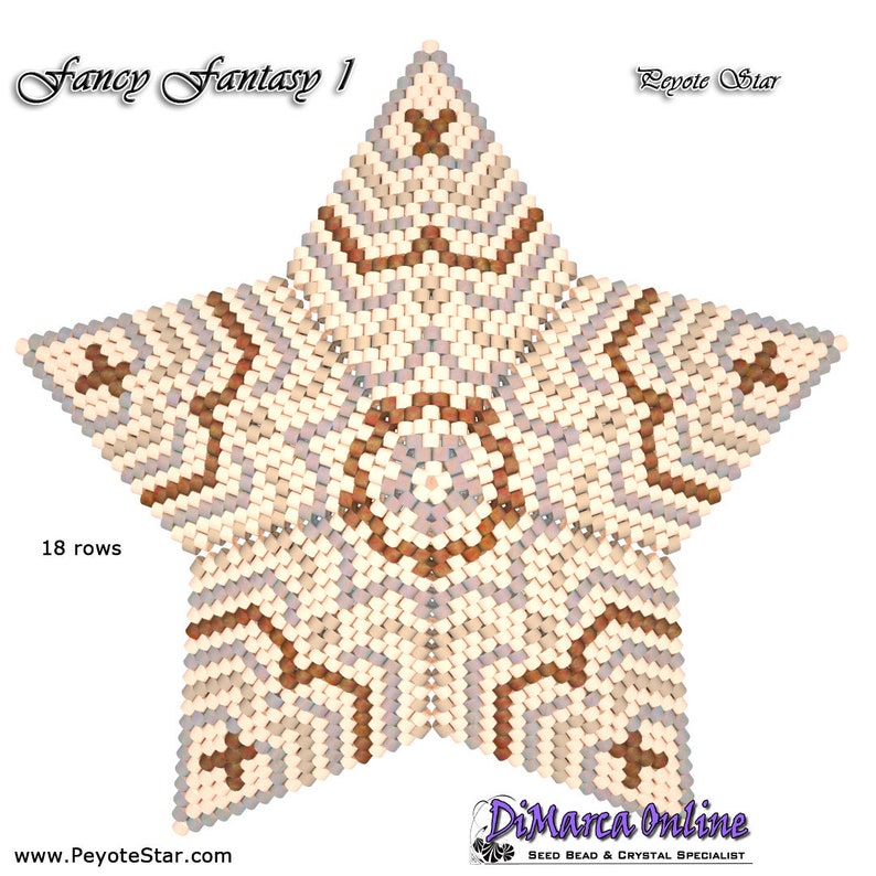 3D Peyote Star Beading Pattern FANCY FANTASY 1 With Basic - Etsy