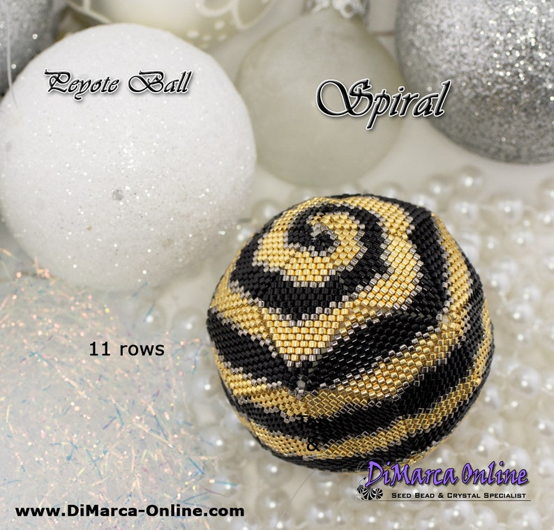 3D Peyote Ball Beading Pattern 11 Rows SPIRAL With Basic - Etsy