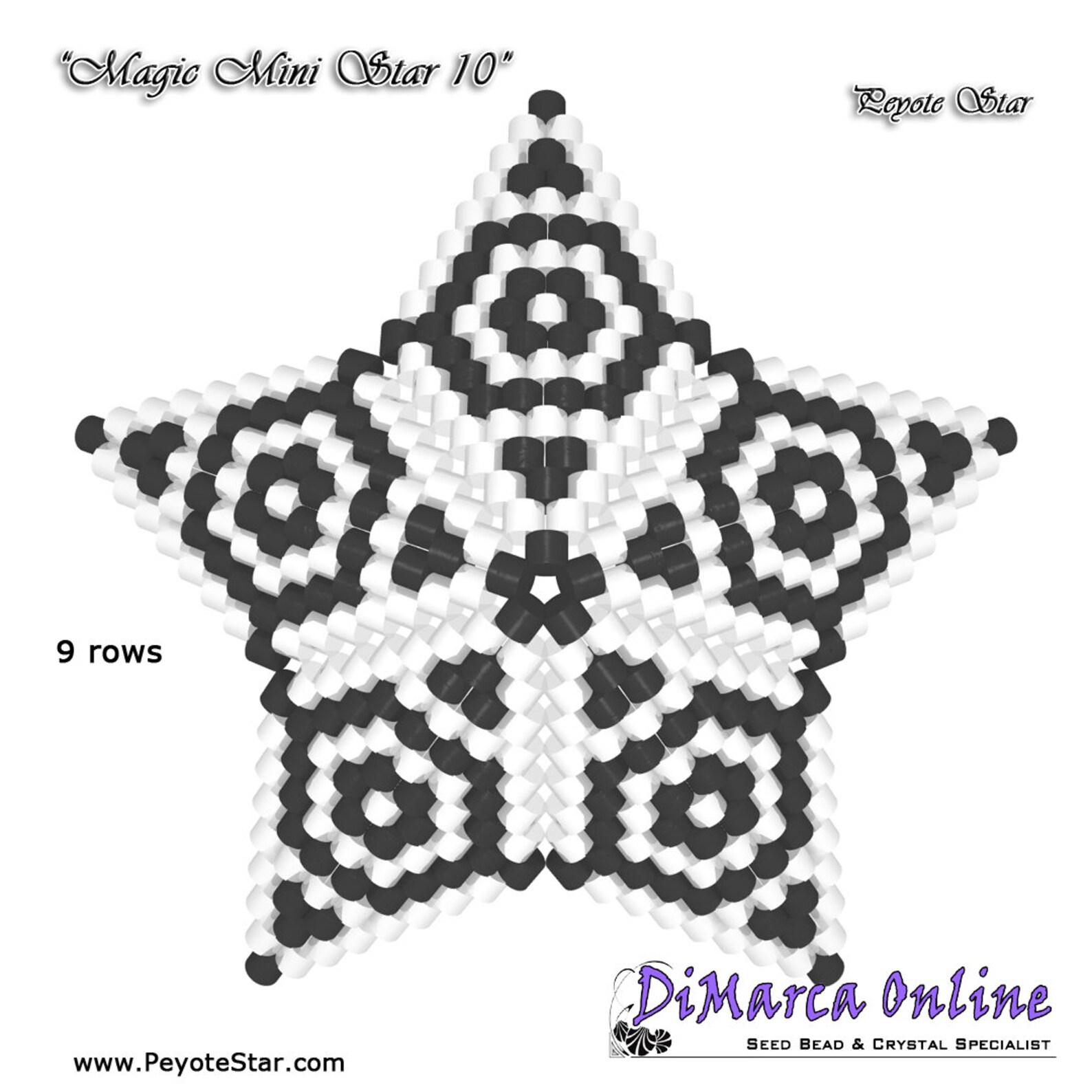 3D PEYOTE STAR Beading Pattern/tutorial 10 Magic MINI Stars Basic ...
