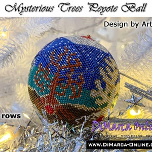 3D Peyote Ball Beading Pattern 15 Rows - MYSTERIOUS TREES With Basic ...