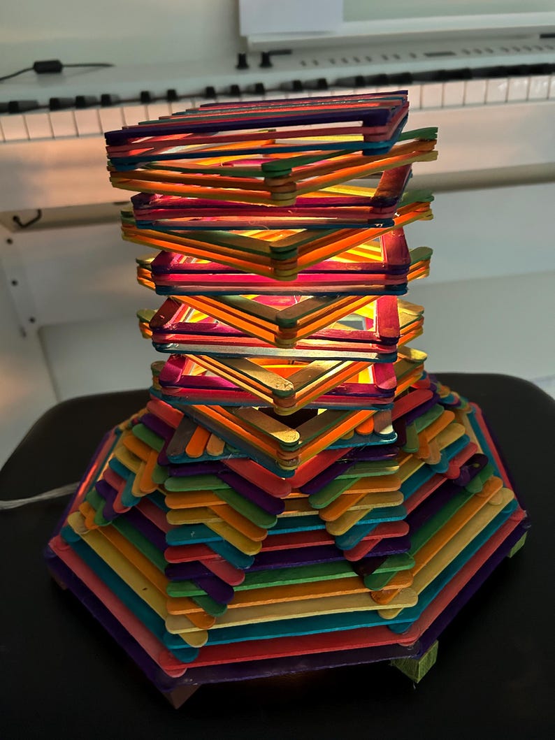 Popsicle Stick Lamps, Phone Holders, Pen & Pencil Holders - Etsy