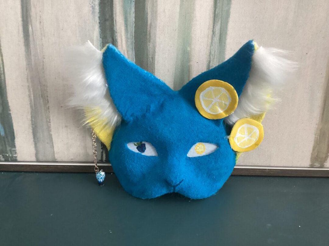 Blue Raspberry Lemonade Therian Cat Mask - Etsy