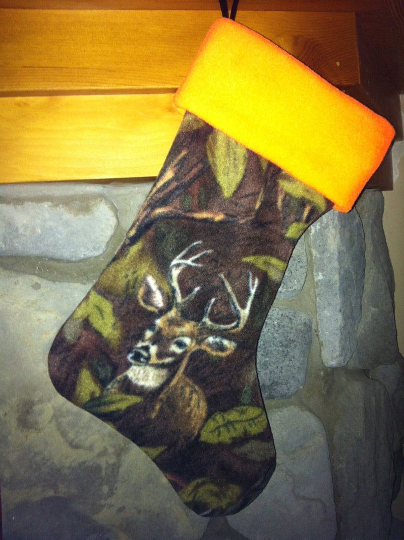 Deer Hunter Christmas Stocking With Name - Etsy