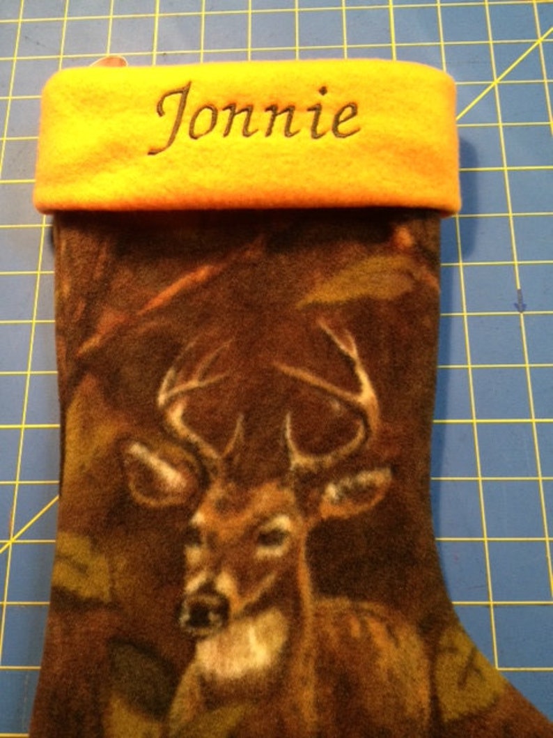 Deer Hunter Christmas Stocking With Name - Etsy
