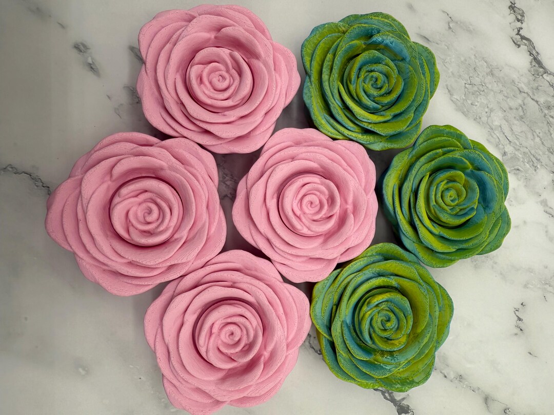 Rose Fidget Spinner 3D Printed Flower Stress Relief Toy - Etsy