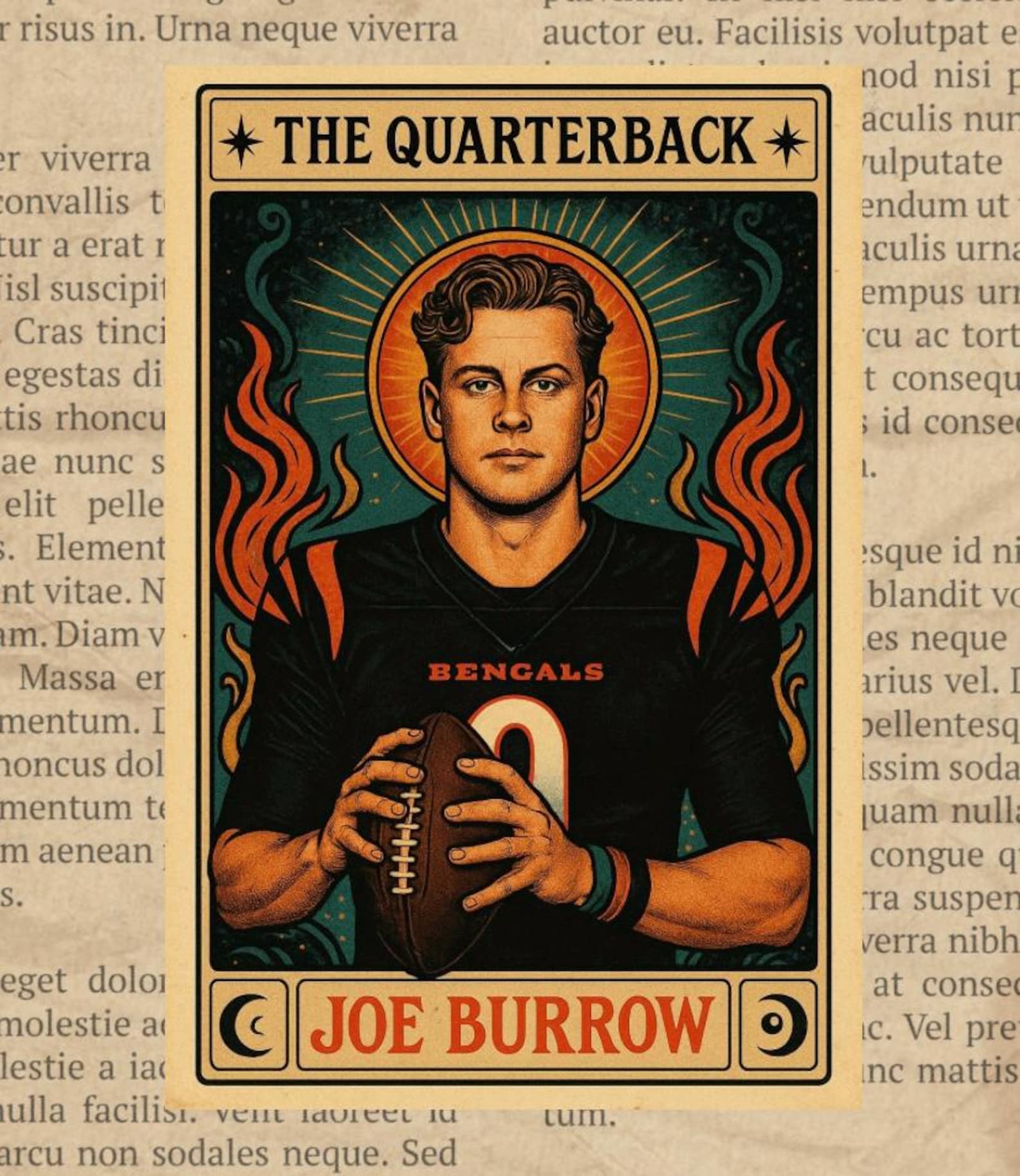 Joe Burrow Vinyl Sticker Cincinnati Bengals - Etsy