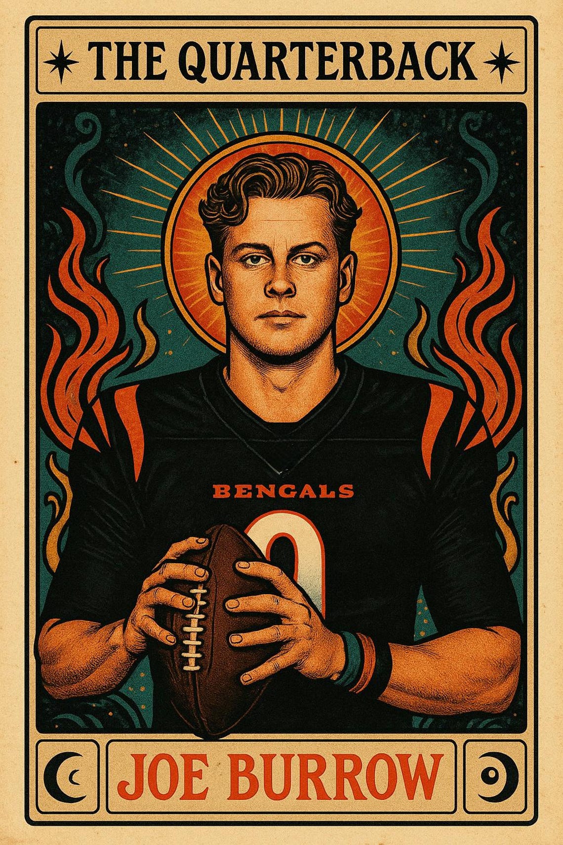 Joe Burrow Vinyl Sticker Cincinnati Bengals - Etsy