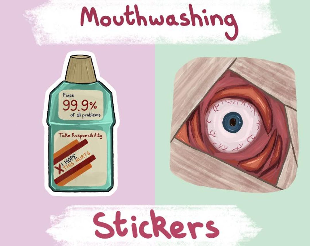 Mouthwashing Stickers, Laptop Decal, Gaming Sticker, Hollow Sticker - Etsy
