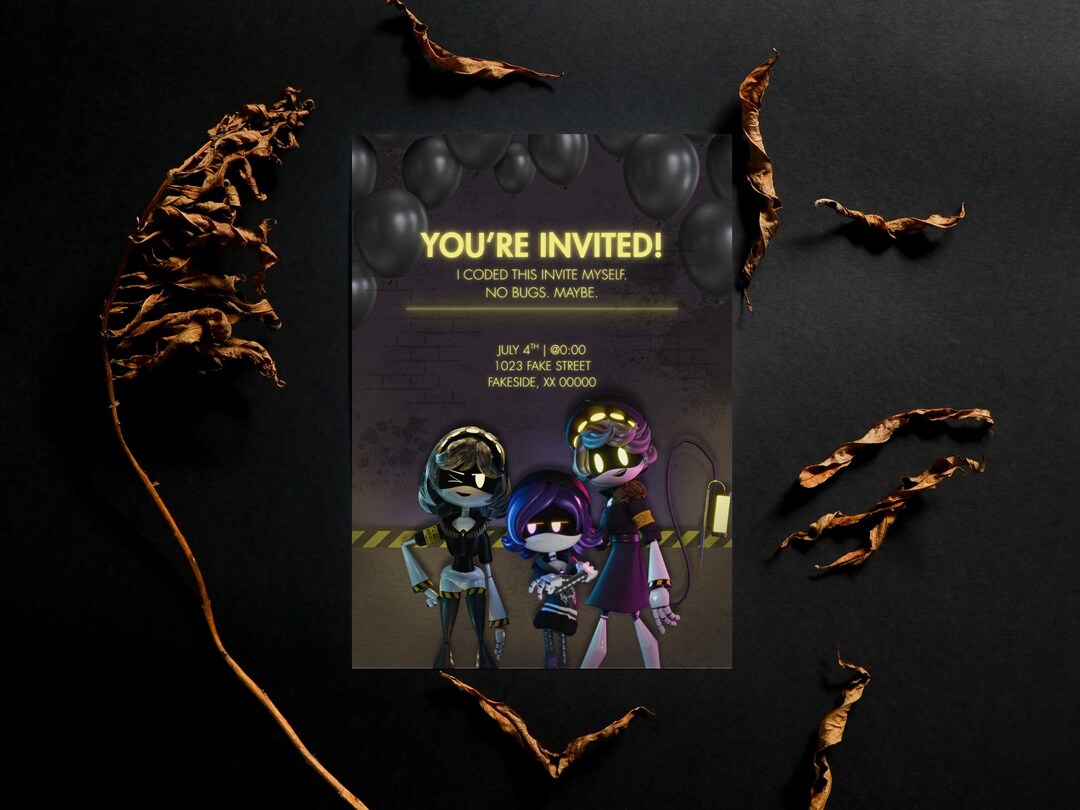 Custom Murder Drones Invitation | Printable Sci-fi Birthday or Party ...