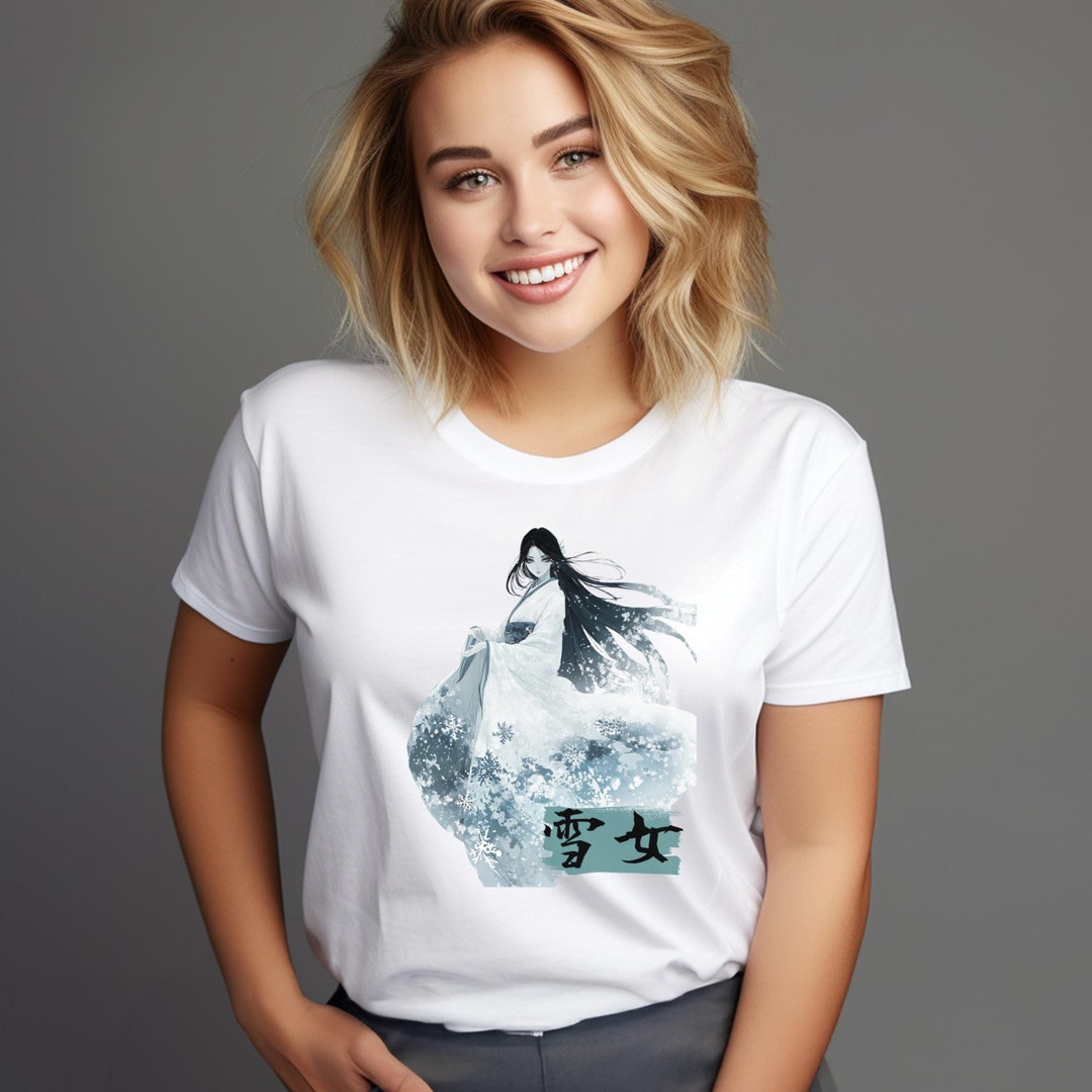 Cool Japanese Snow Woman yuki-onna Art With Kanji - Etsy