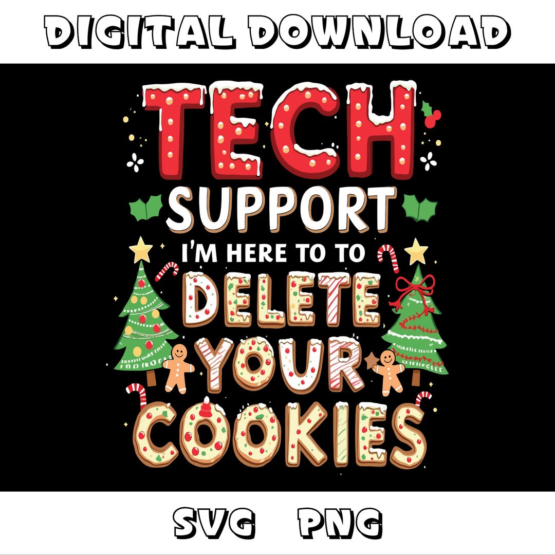 Funny Tech Support Christmas SVG PNG, Merry Christmas Shirt, I'm Here ...