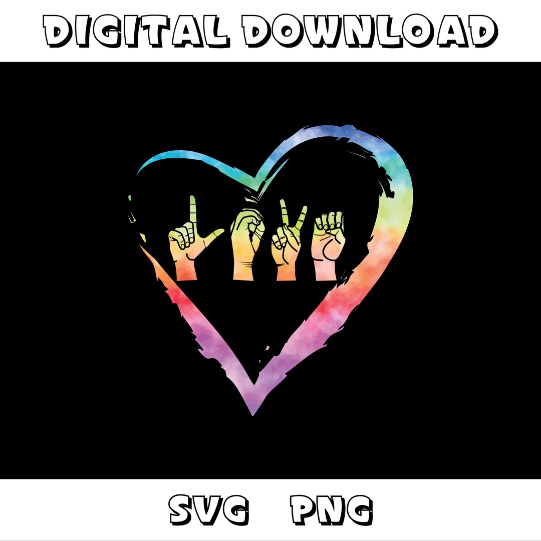I Love You Hand Sign SVG PNG, Valentines Day Shirt, ASL Hand Sign Shirt ...