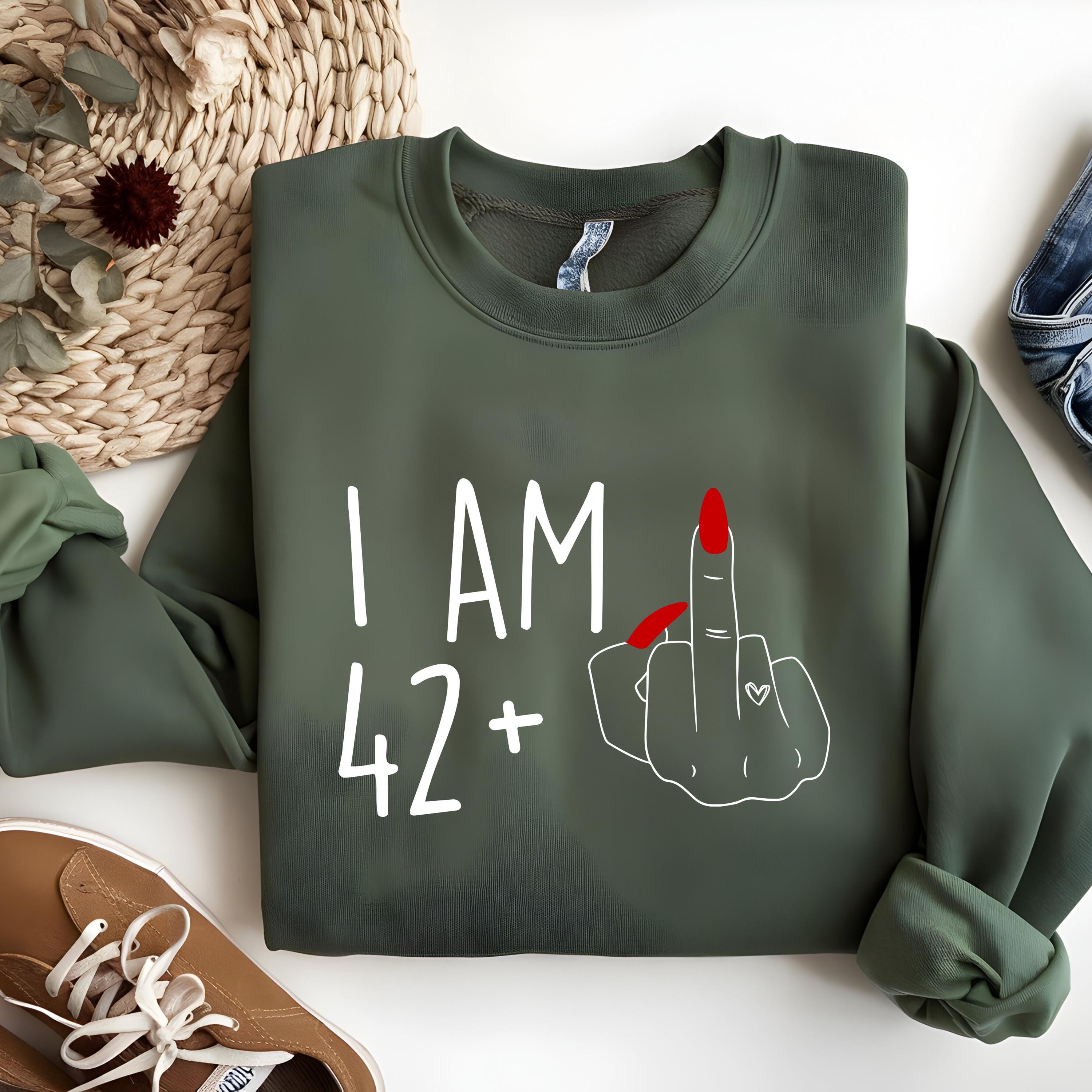 I Am 42 Plus 1 Middle Finger SVG PNG, Funny Math 43th Birthday SVG, I ...