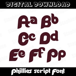Phillies Style Script Font TTF, Retro Baseball Jersey Font for Cricut ...
