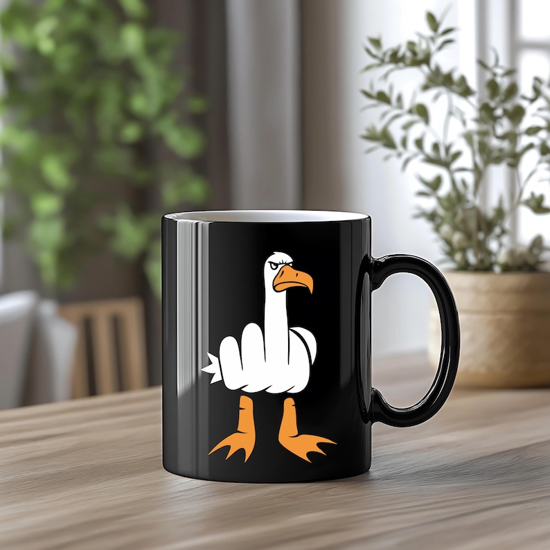 Rude Seagull SVG PNG, Middle Finger Seagull Shirt, Adult Humor Shirt ...