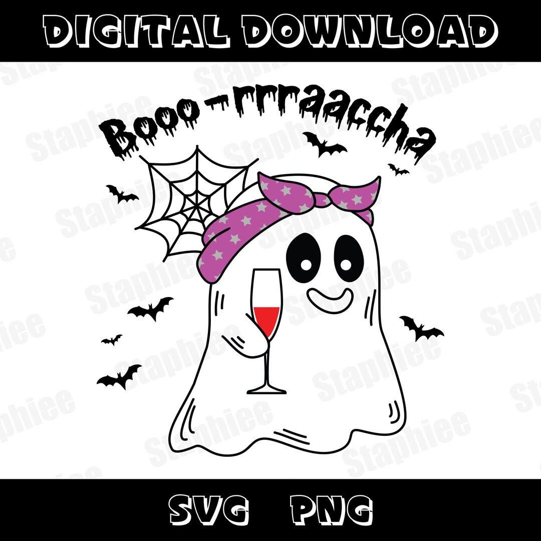 Boo Rracha Halloween Ghost PNG, Borracha Ghost Svg, Latino Halloween ...