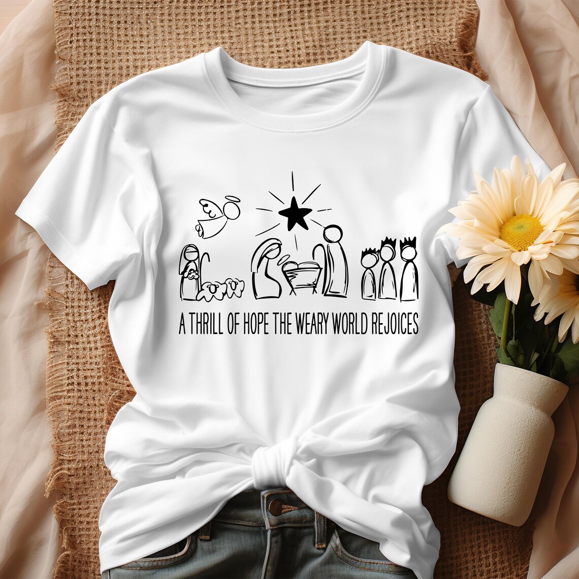 A Thrill of Hope Nativity SVG PNG, Christmas Hope Svg, Jesus Svg ...